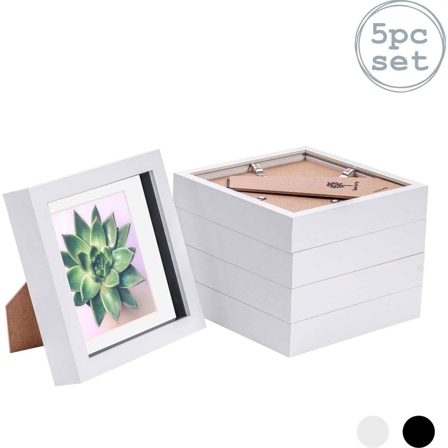 3D Box Photo Frame - 6 x 6" with 4 x 4" Mount - Pack of 5