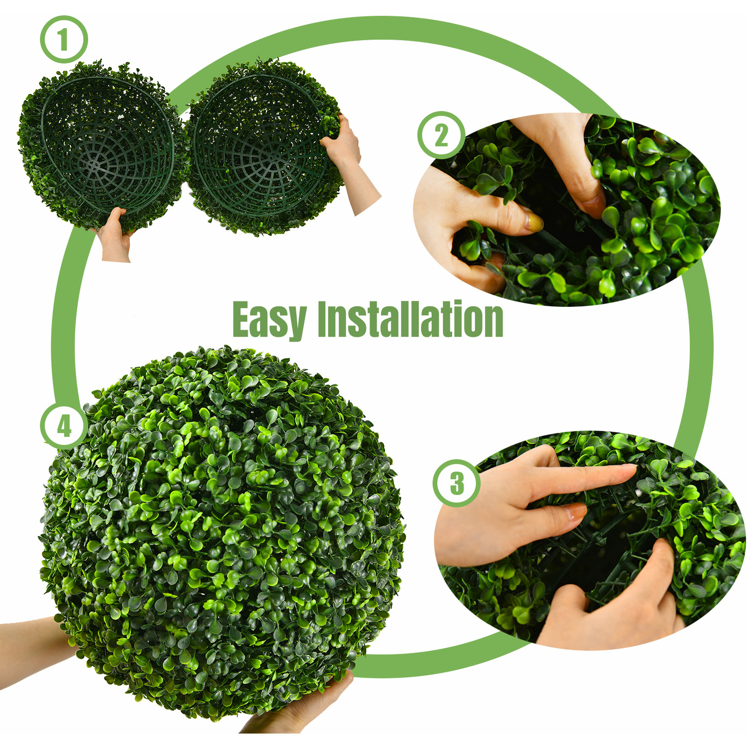 2 PCS Artificial Topiary Ball