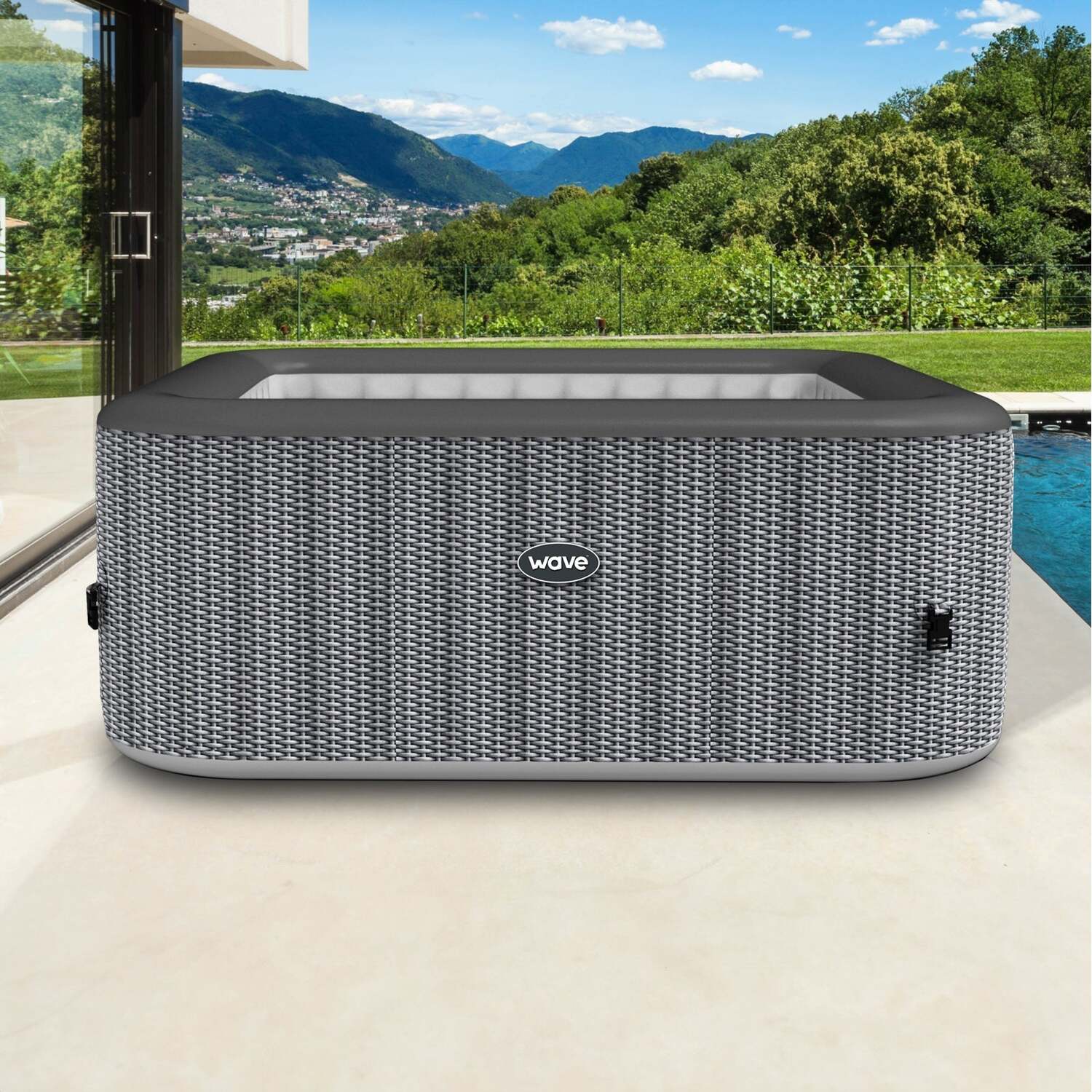 Wave Pacific 6-Person Inflatable Hot Tub with Integrated Heater