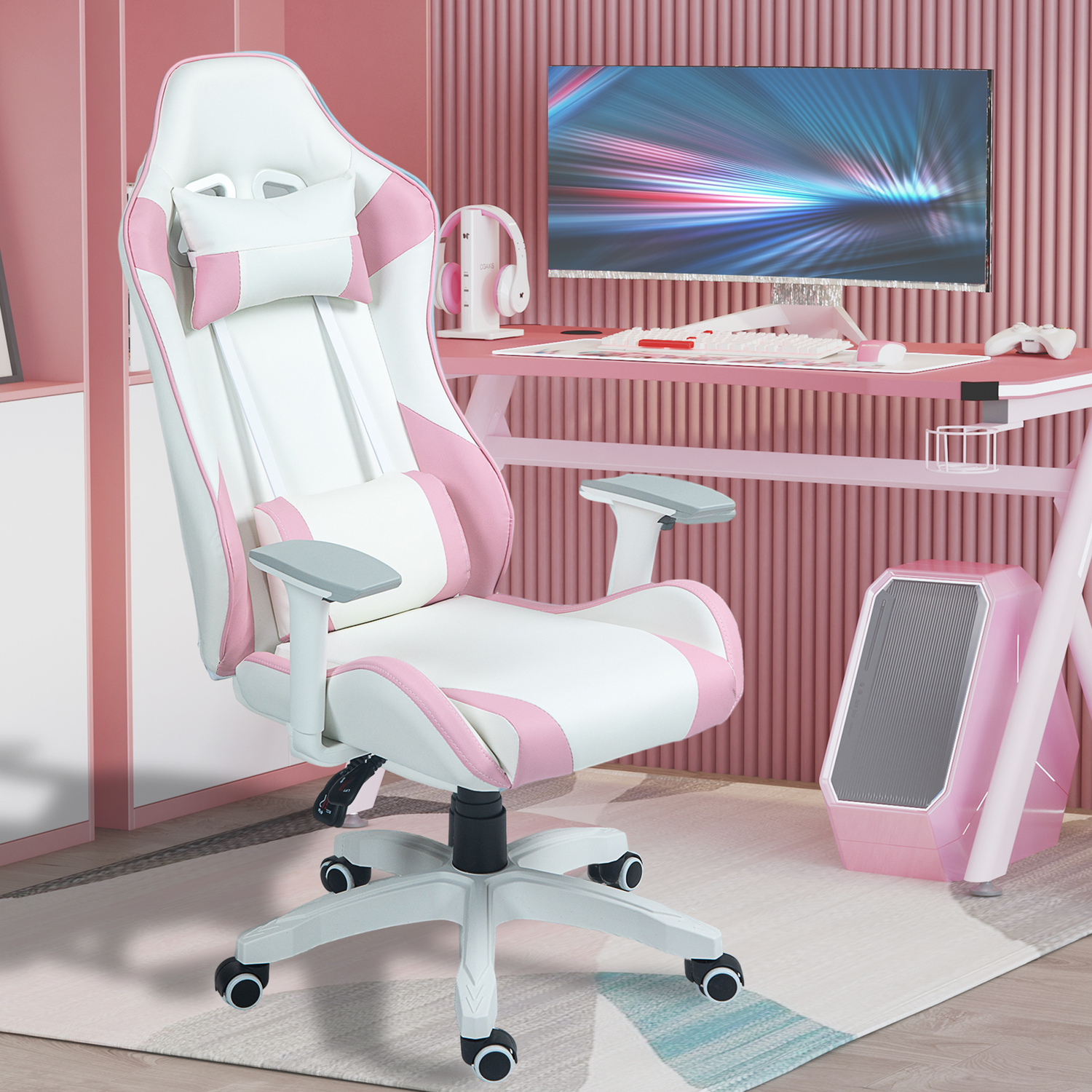 HOMCOM Gaming Chair Height Adjustable