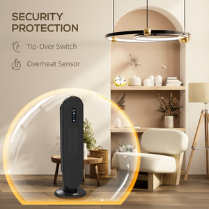 Ceramic Space Heater with 45 Degree Oscillation, Remote Control
