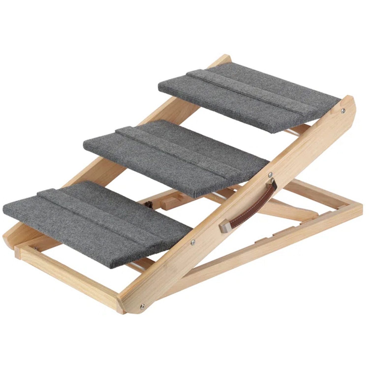 3-Step Foldable Wooden Pet Stair