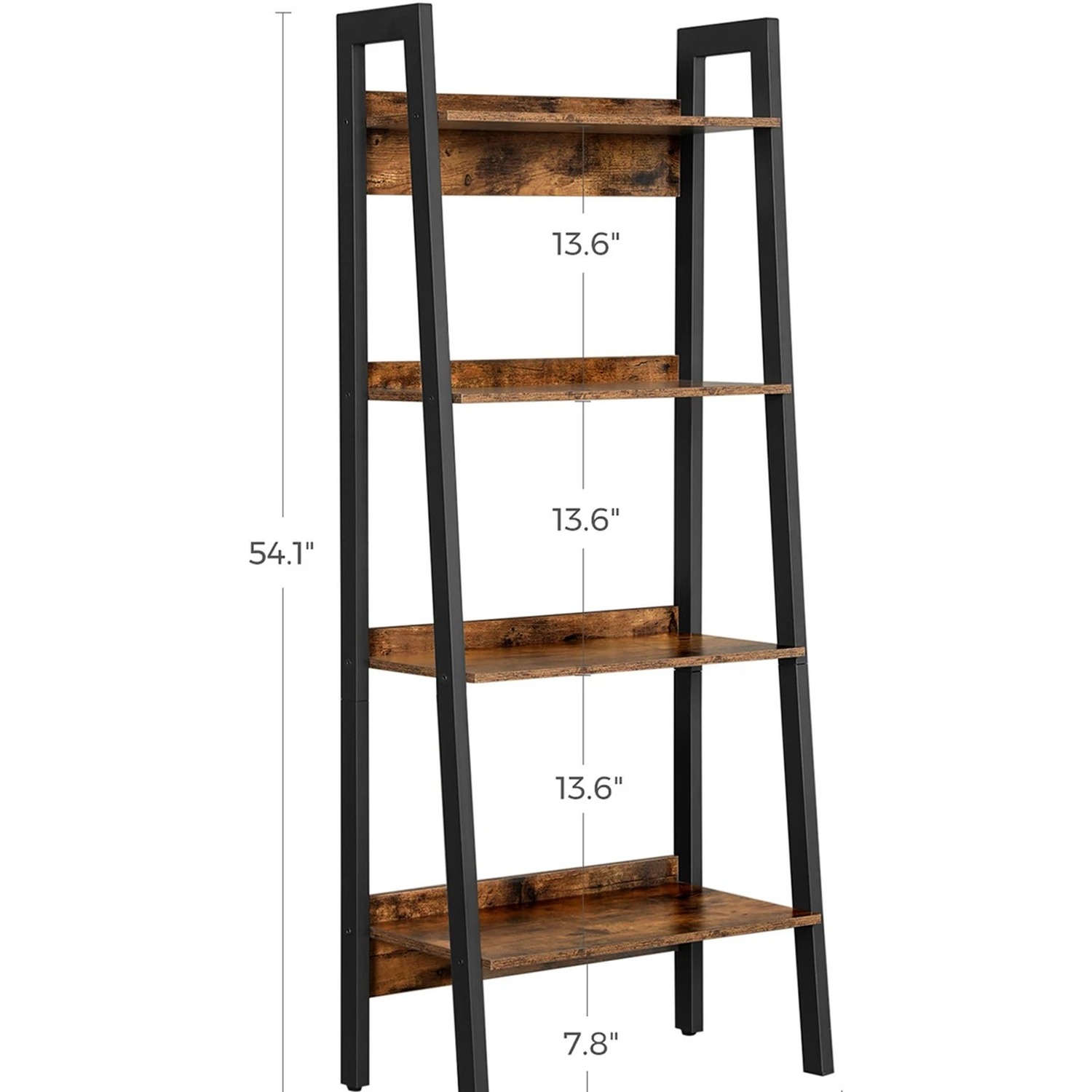 Living Room Wood and Metal Modern Bookcase
