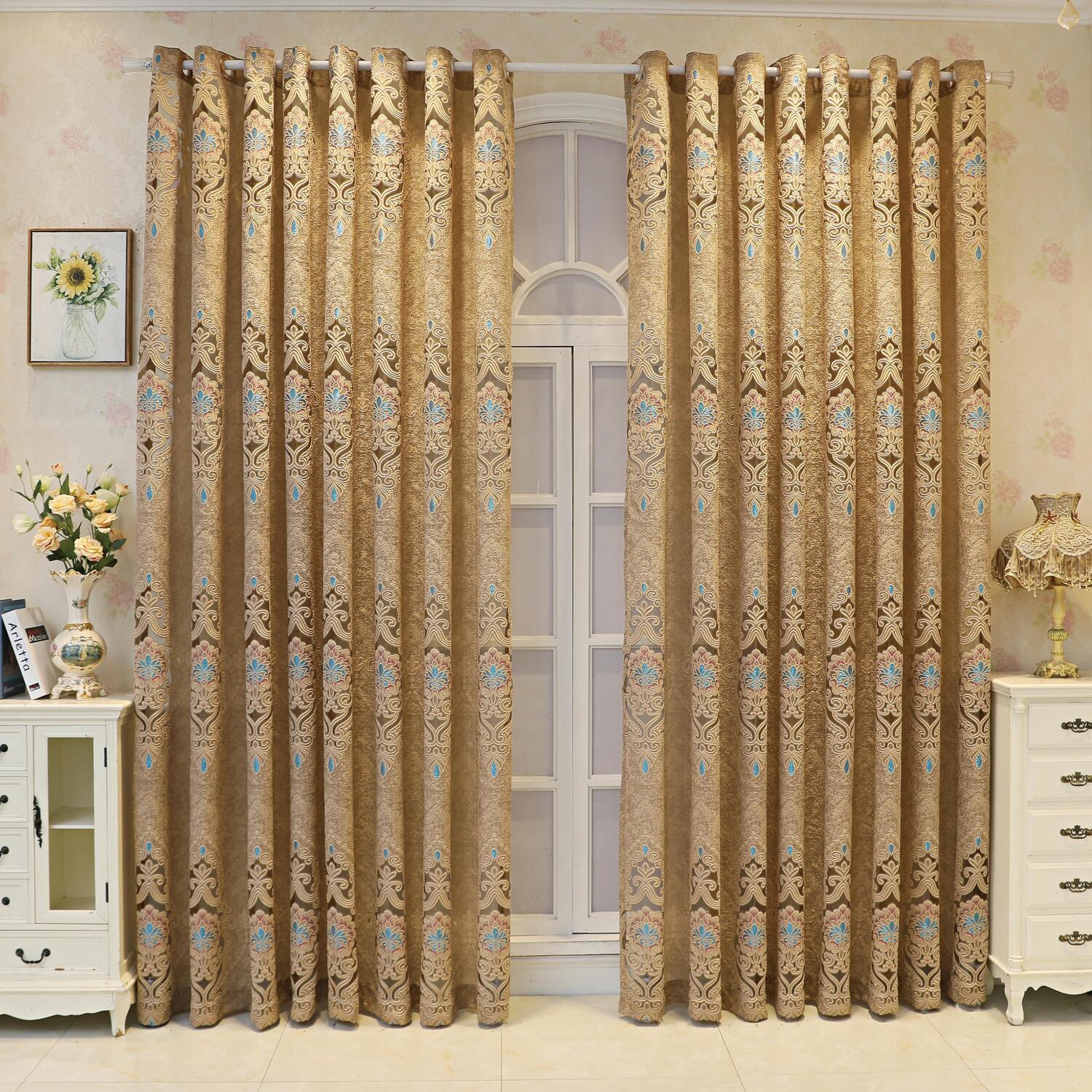 Elegant Embossed Voile Curtain