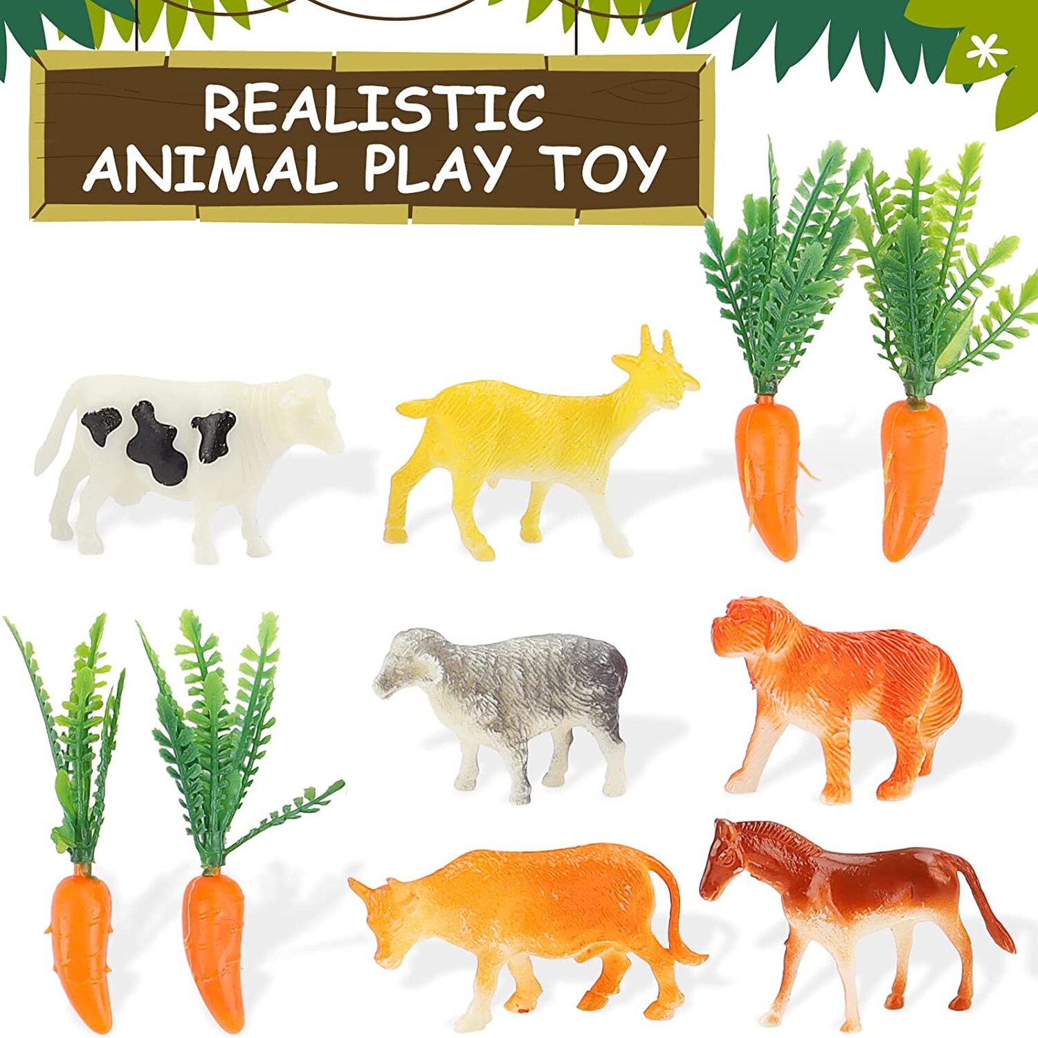 31 Pieces Farm Trucks and Storage Box Farm Animals Detachable Tractor