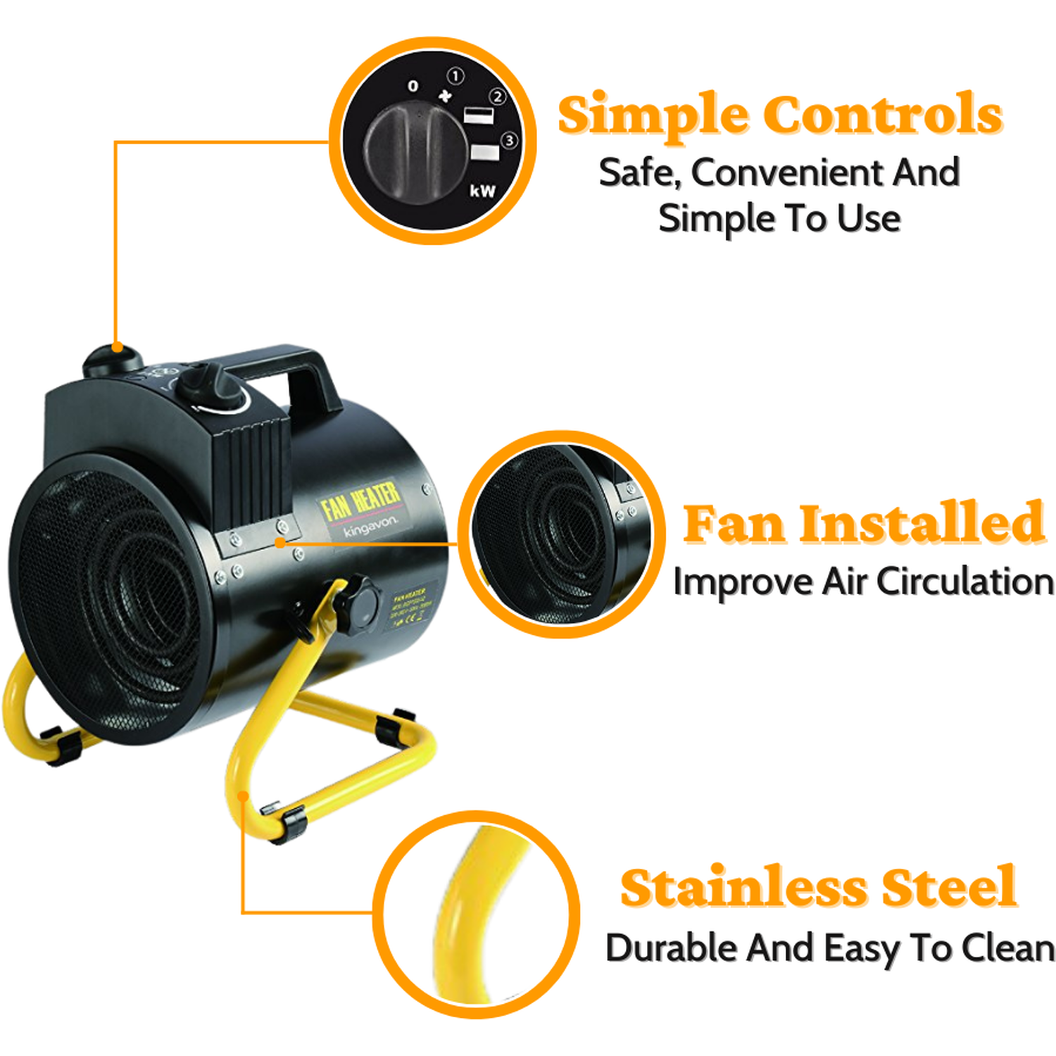 3KW Electric Fan Heater