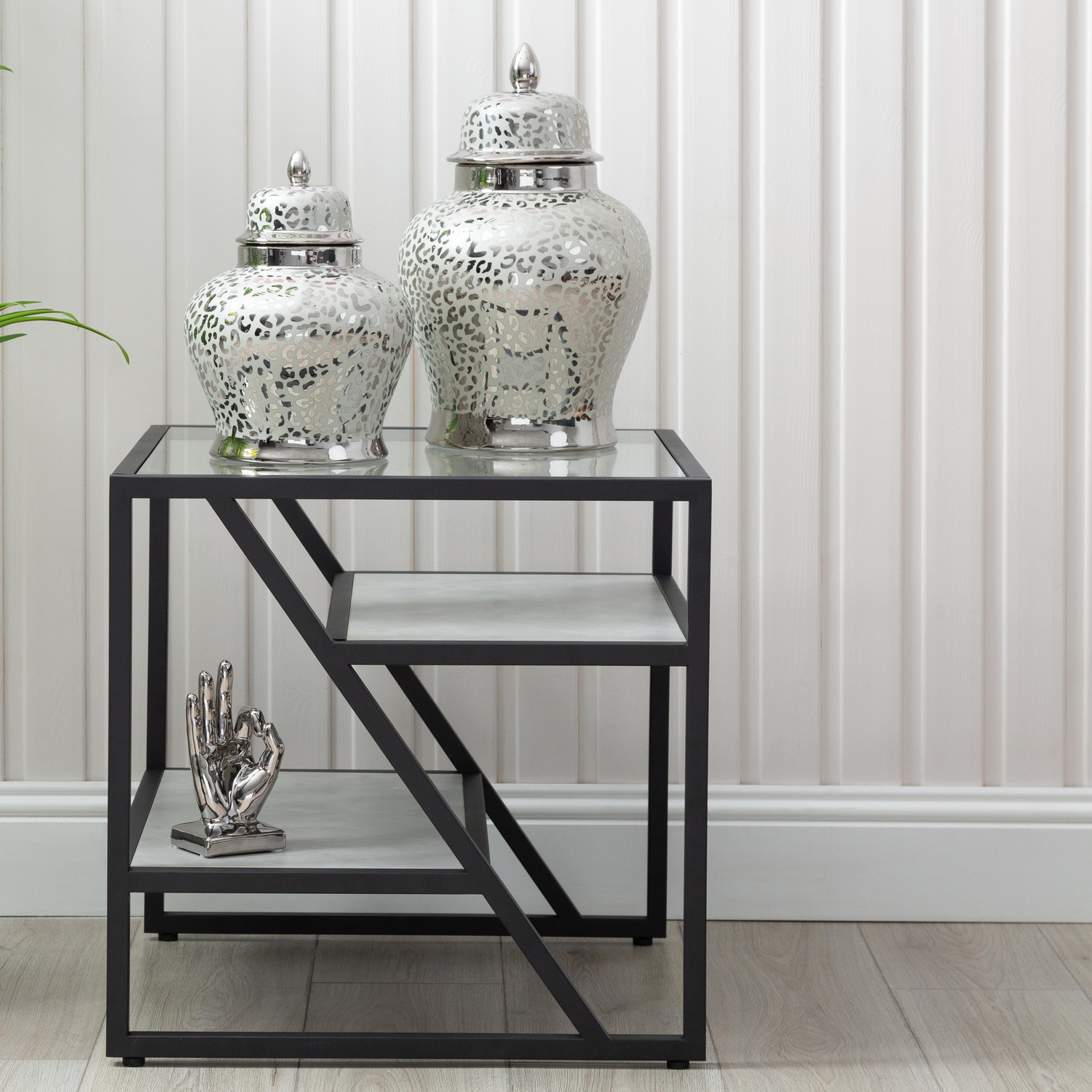 55cm 3 Tier Sofa Side Table for Living Room