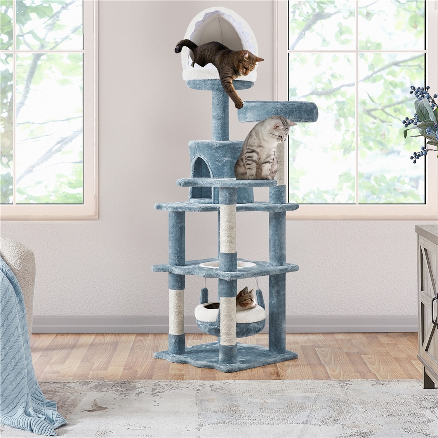 Yaheetech Ocean Themed Cat Tree with Sisal Posts