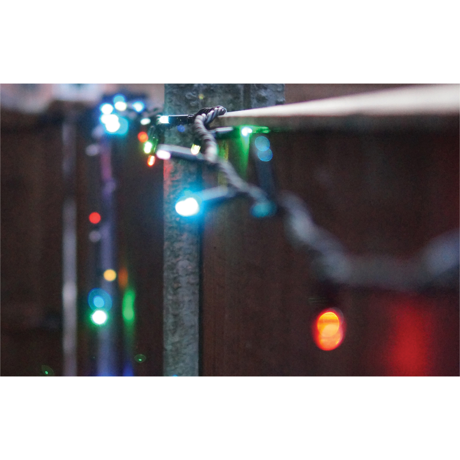 Led String Lights Black Rubber RGBY Flash 100M