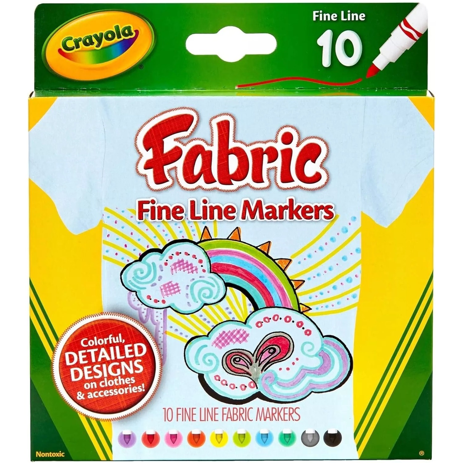 Crayola Fabric Marker Set Fine Line Markers