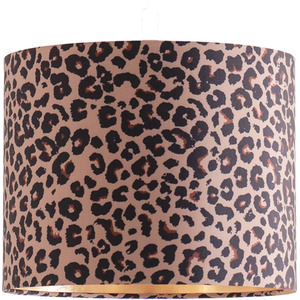 Oasis Small Leopard Print Metallic Inner Ceiling Drum Lamp Shade