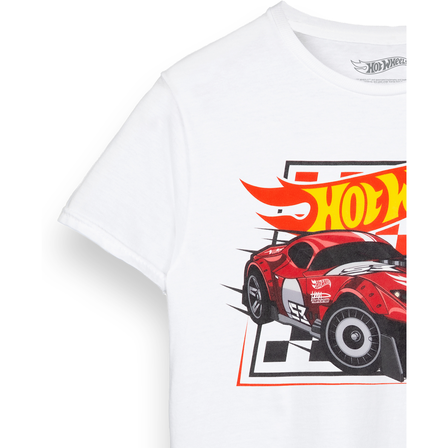 Hot Wheels Checkerboard Kids Short Sleeved T-Shirt