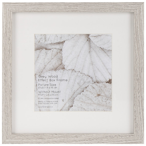 Grey Wood Effect Box Frame