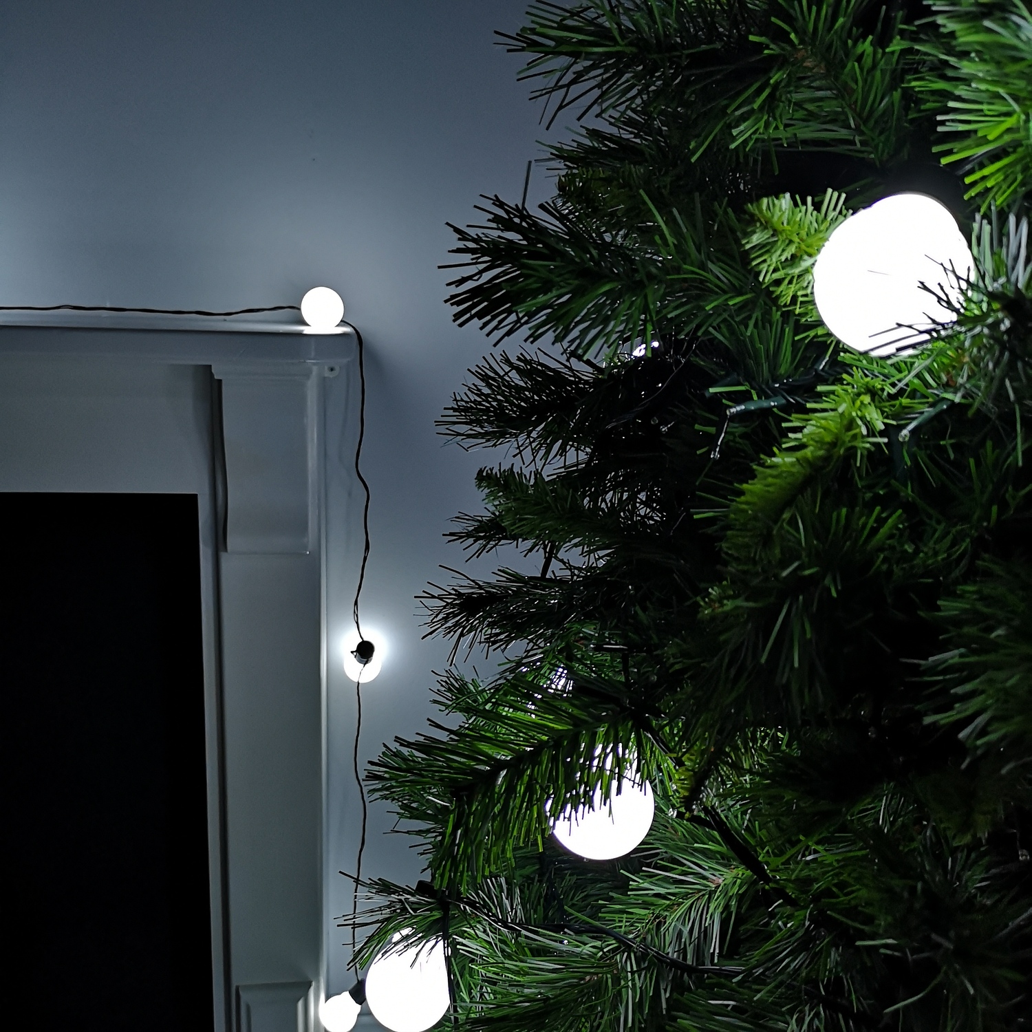 30 Cool White LED 15m Static Connectable Festoon Party Christmas Lights