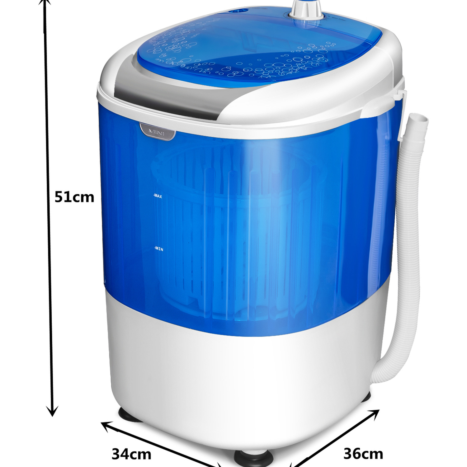 Costway Mini Single Tube Washer Spin Dryer Washing Machine-Blue