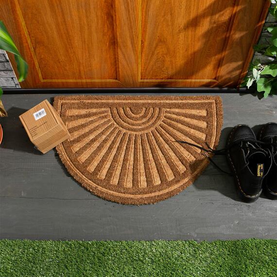 60x40cm Coir Half Moon Door Mat