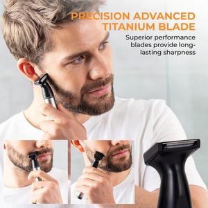 Titan Nose Trimmer Set Titanium and Orange