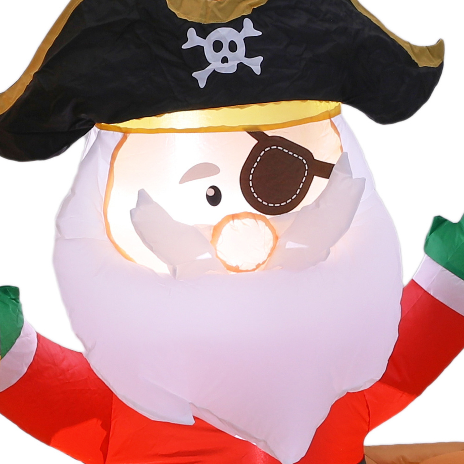 5FT Christmas Cute Santa Pirate LED Inflatable