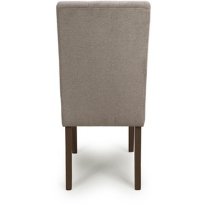 Pair of Moseley Waffle Flax Effect Light Brown Dining Chairs