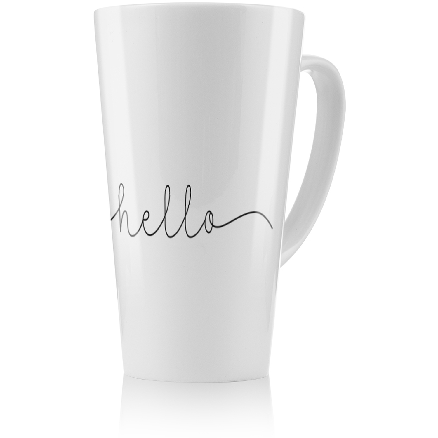 Text Hello Designer Latte Mug
