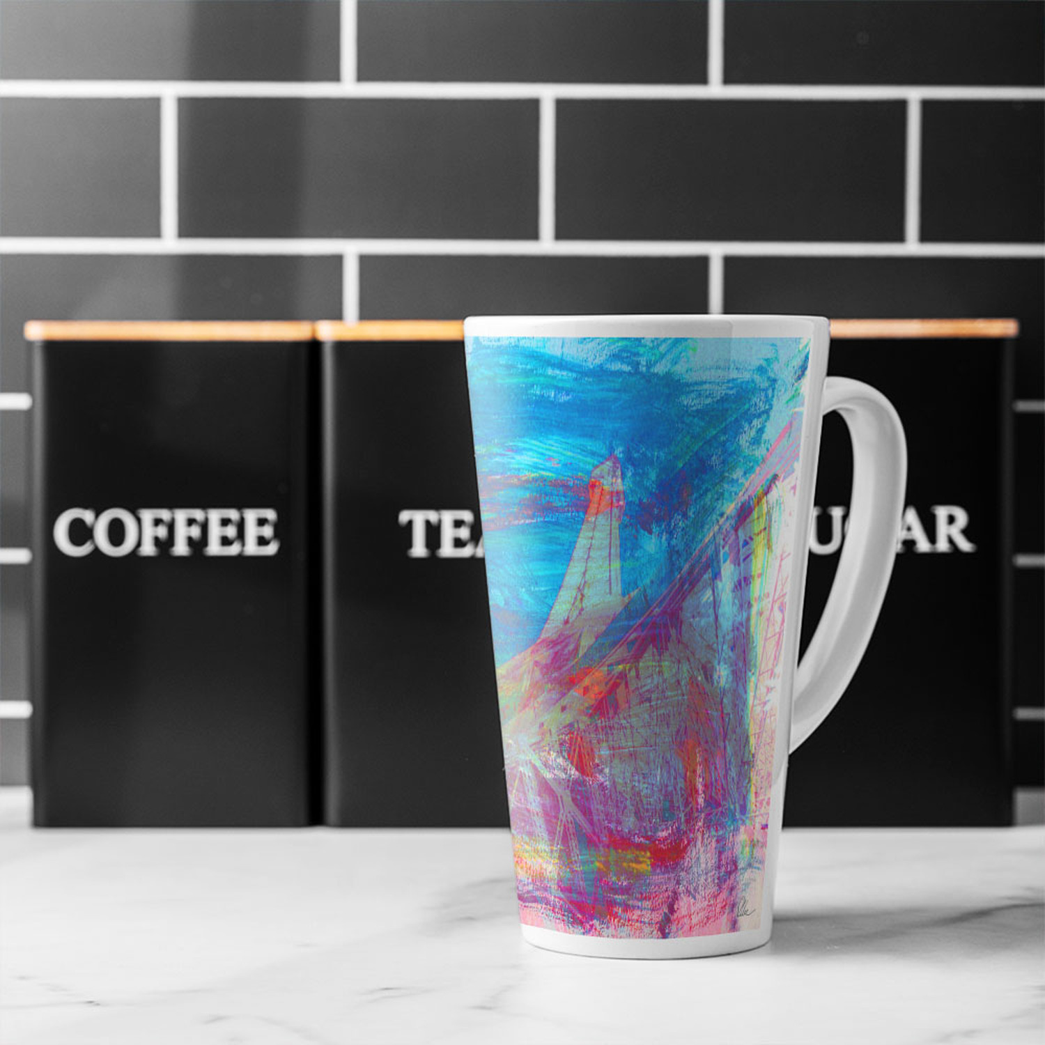 Below The Tower Latte Mug