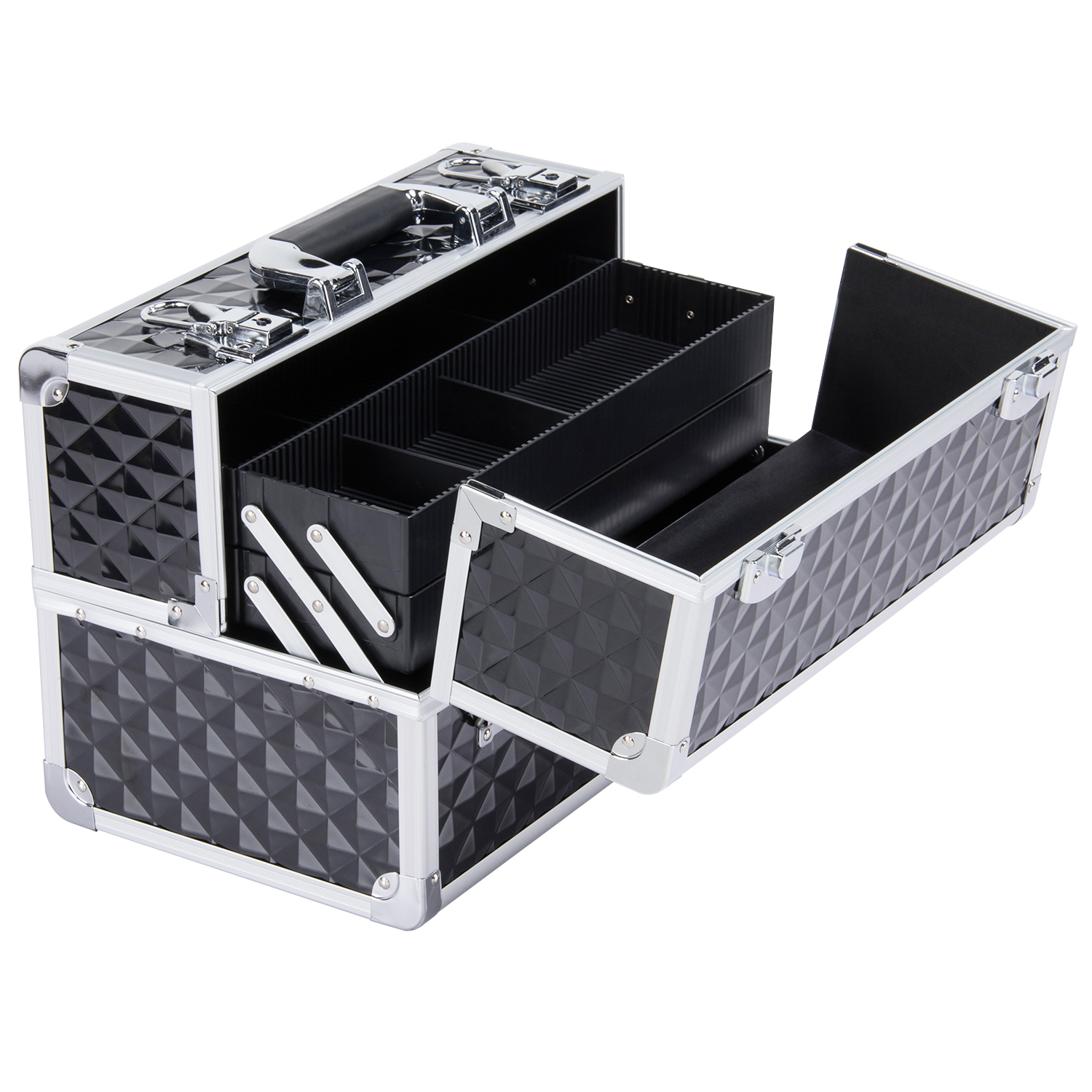 Portable Makeup Case with Adjustable Dividers