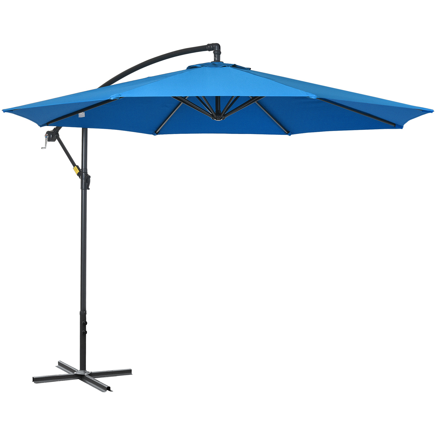 Outsunny 3m Garden Parasol Sun Shade Cantilever, 84D-096BU