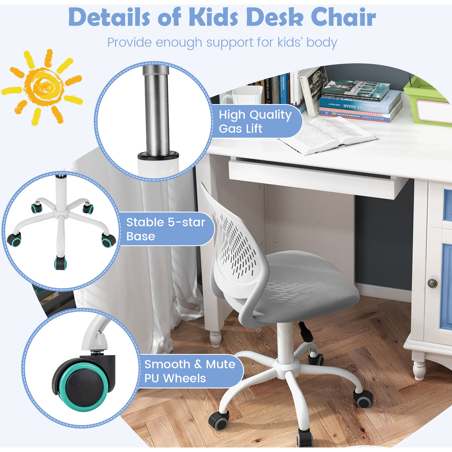 Kids Ergonomic Children Study Chair