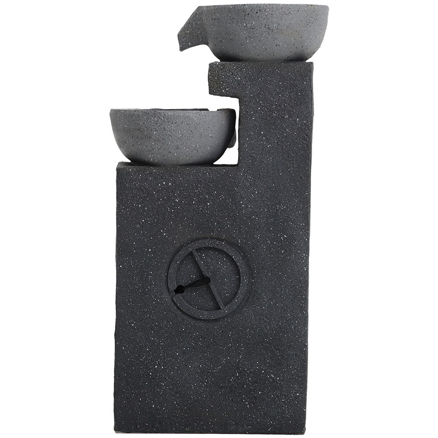 Stacked Stone Waterfall Electric LED Fountain Statue Decoration