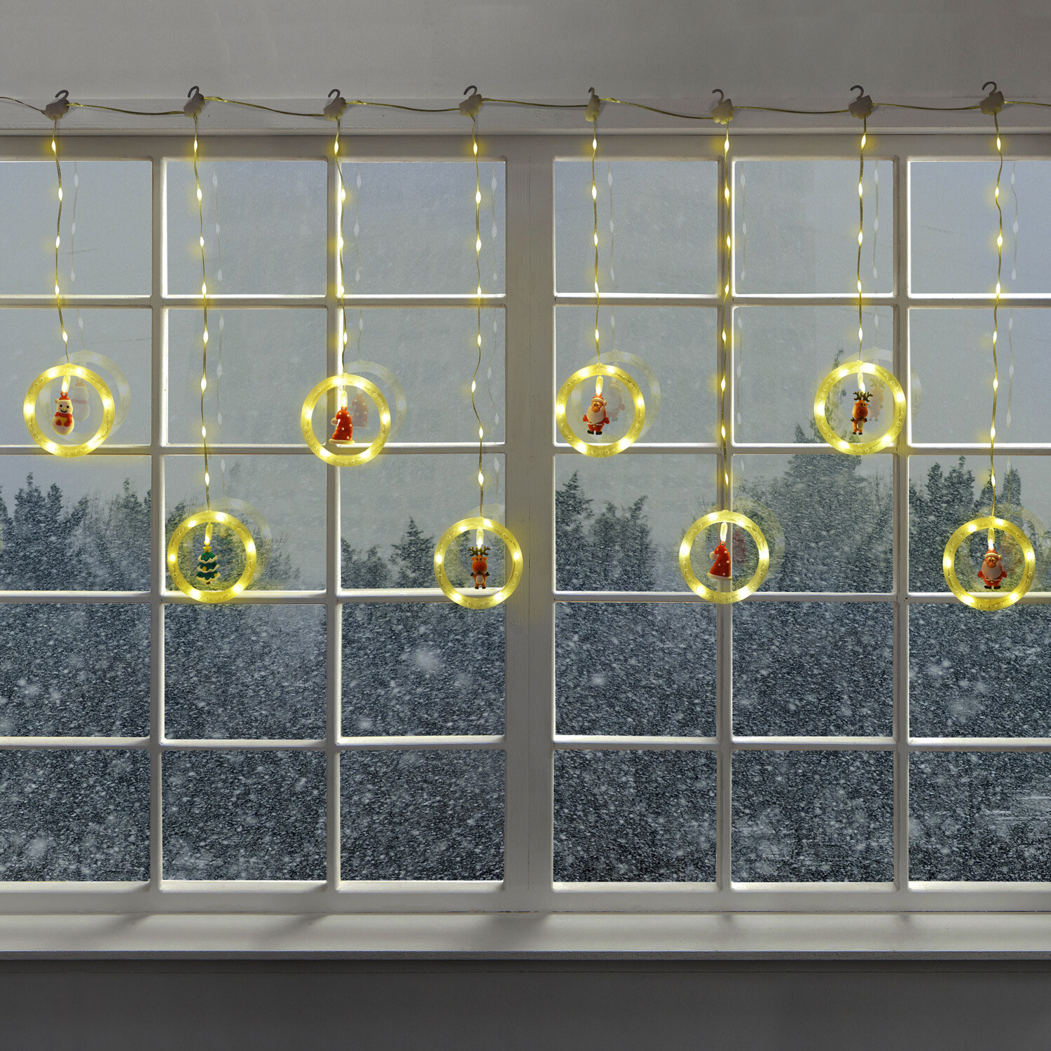 115 LED Christmas Character Curtain Lights