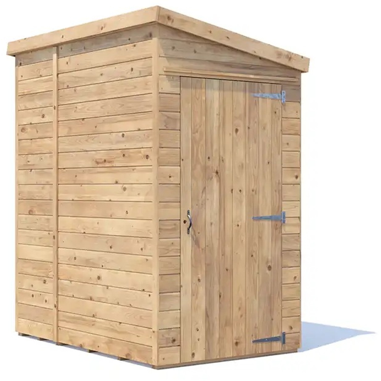 4x6ft Dunster House Wooden Shed with Pent Roof and No Window