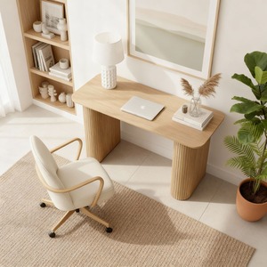 Monroe Oak Effect Modern Style Home Office Writing Desk