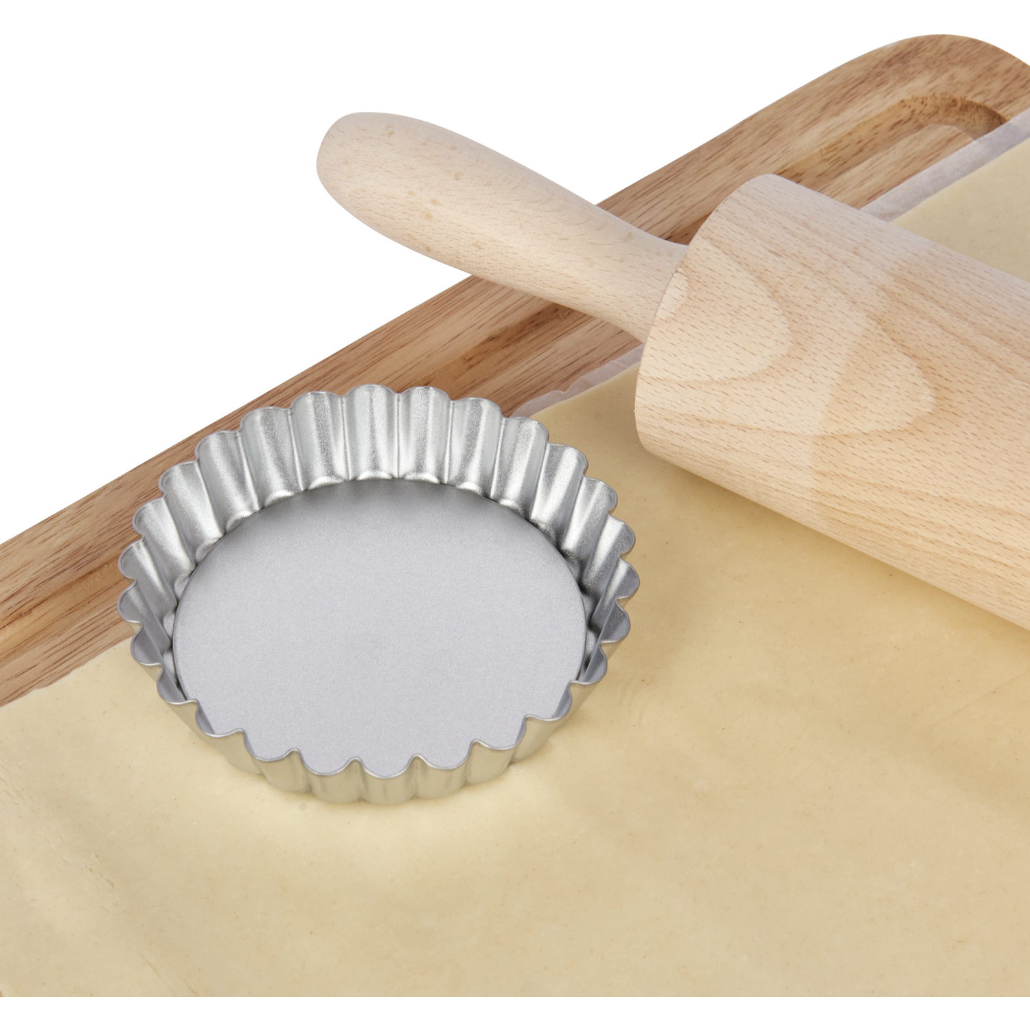 KitchenCraft Set of Six 10cm Loose Base Tart Tins