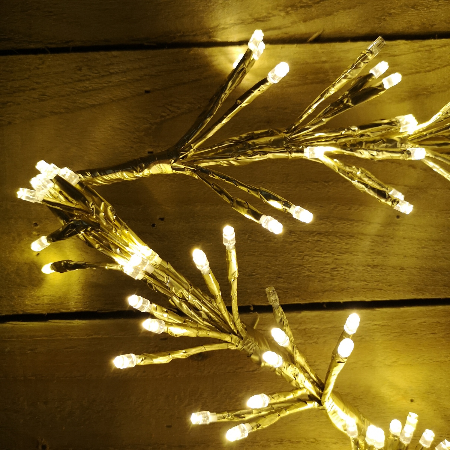60cm Gold Star Cluster Wall Window Decoration with 240 Warm White LED