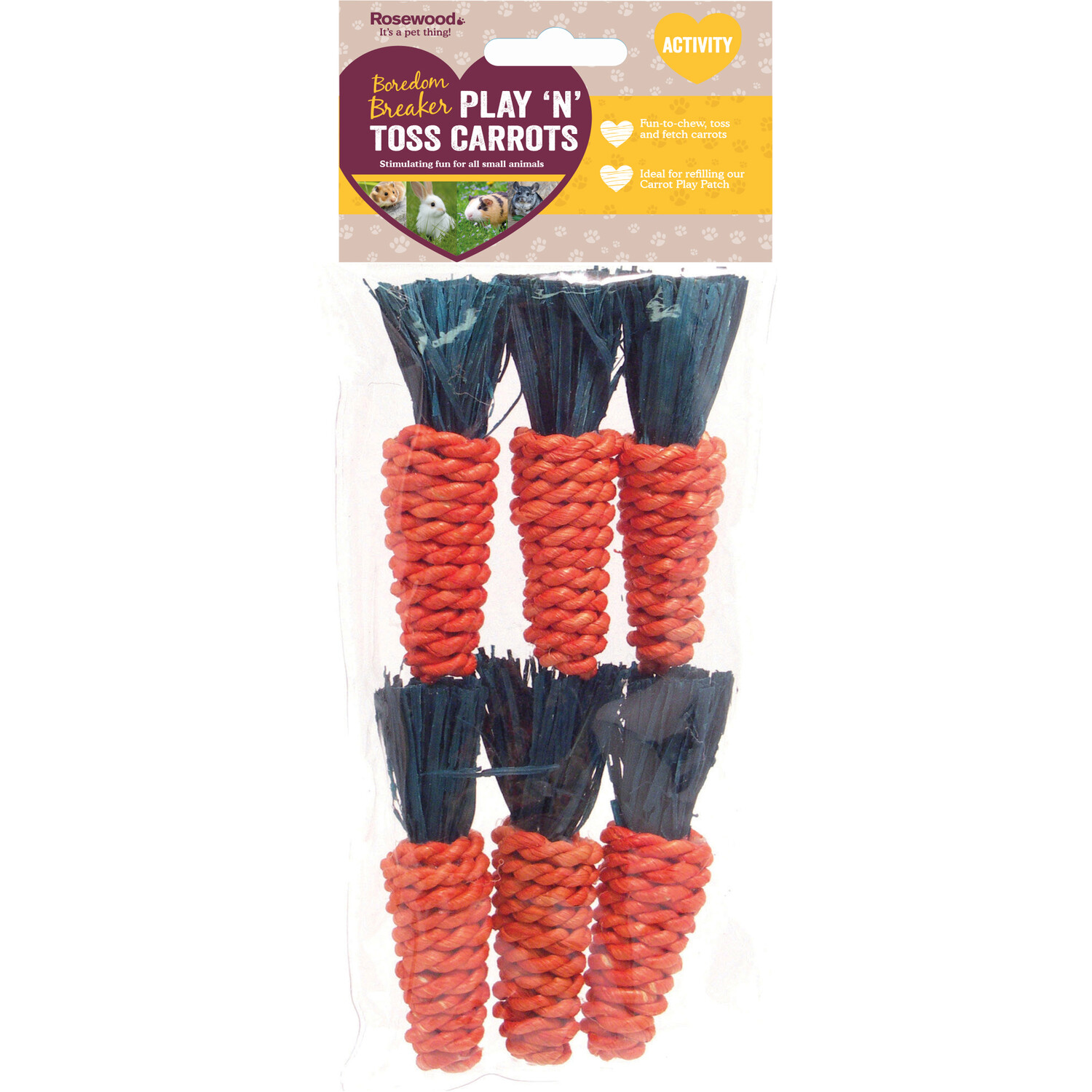 Pack of 6 Play N Toss Carrots