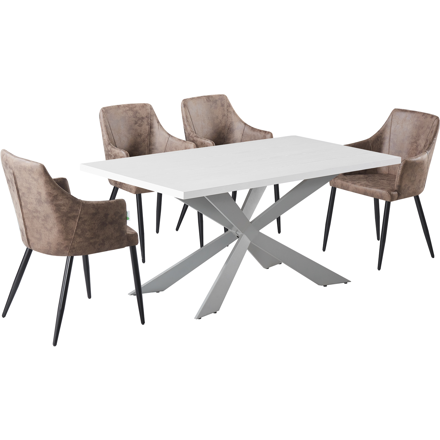 Zarah Duke Modern Dining Set with a Table and 4 Chairs
