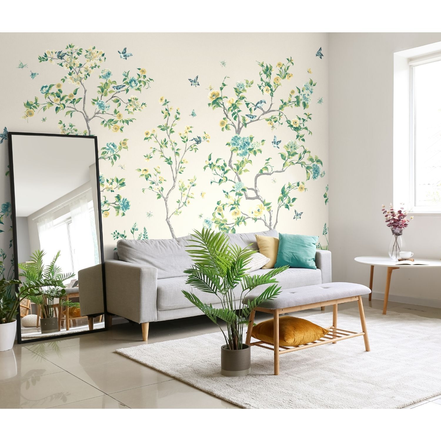 Oriental Flower Tree Wall Mural