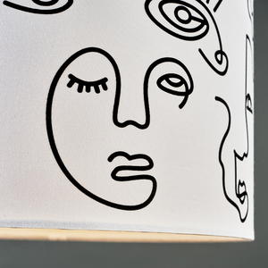 Modern White Artistic Portrait Ceiling Pendant Light Shade