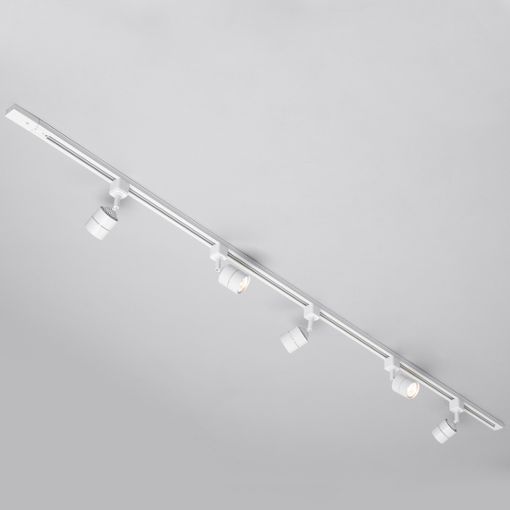 2m Track Light Kit with Soho Spotlight Heads and LED Bulbs