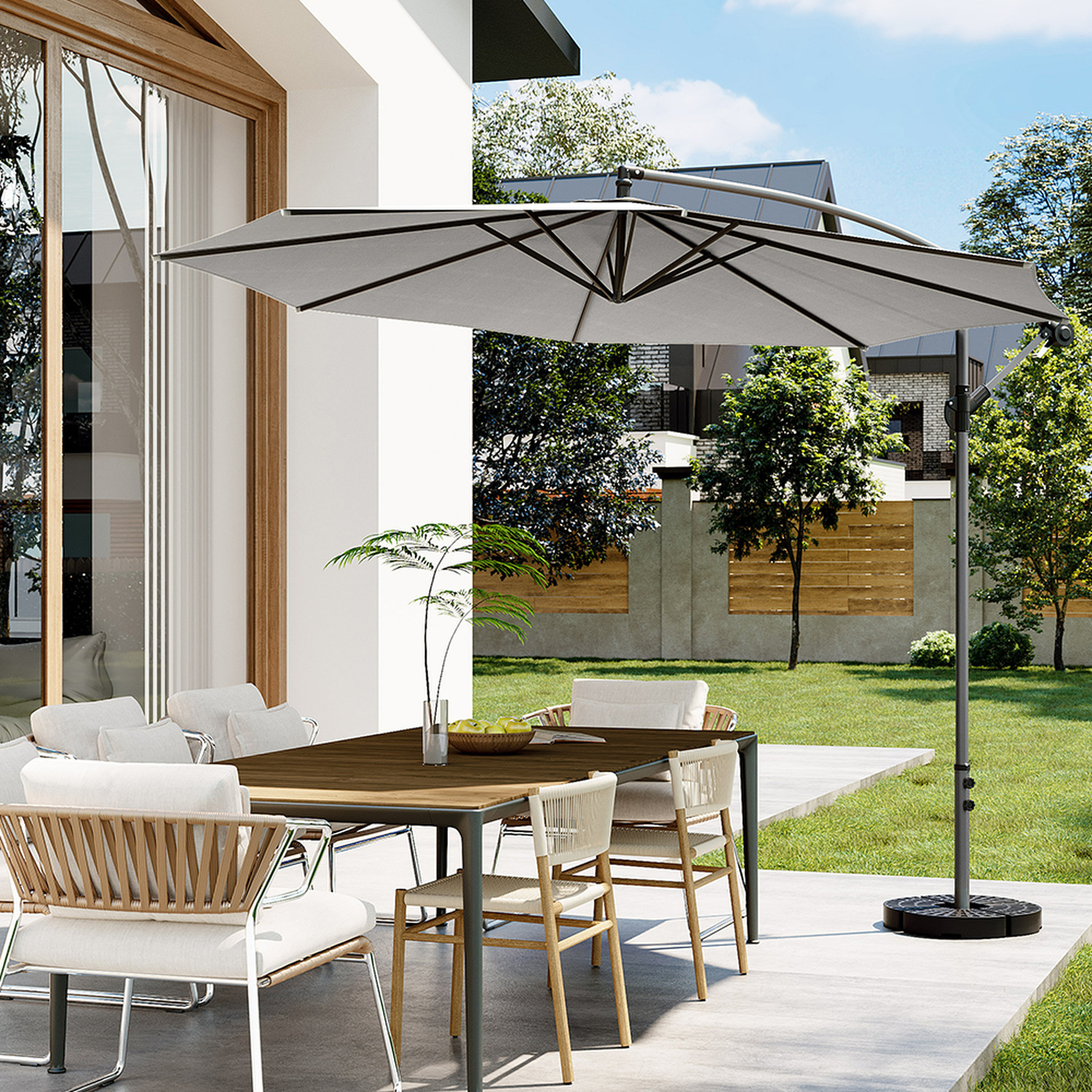 3 Meter Cantilever Parasol with Fillable Base