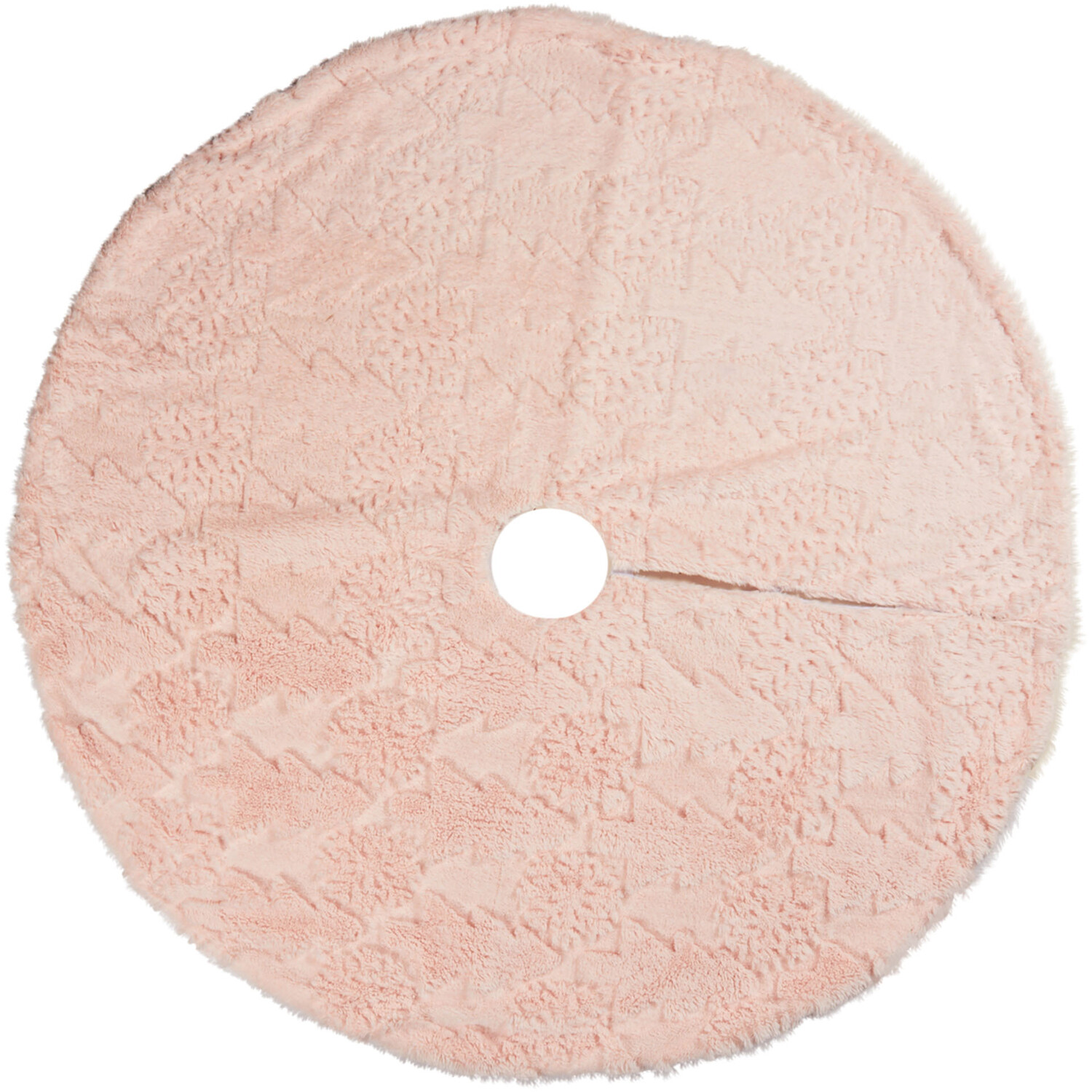 Embossed Tree Skirt Pink