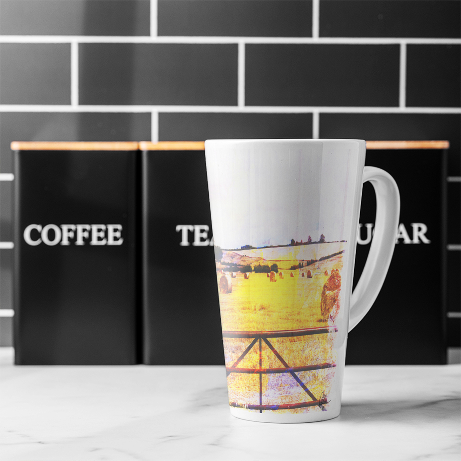 Hay Bale Latte Mug