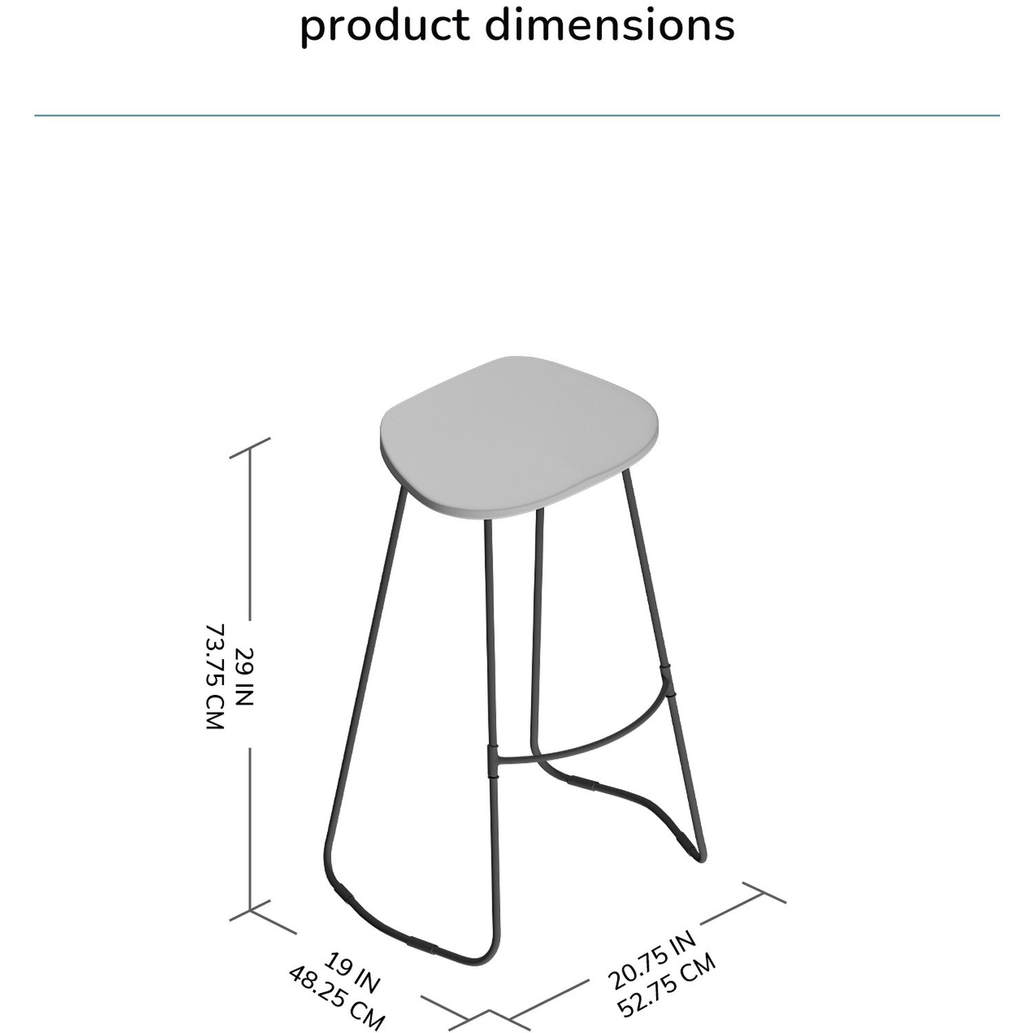 Ember Round Saddle Seat Solid Wood Counter Stool