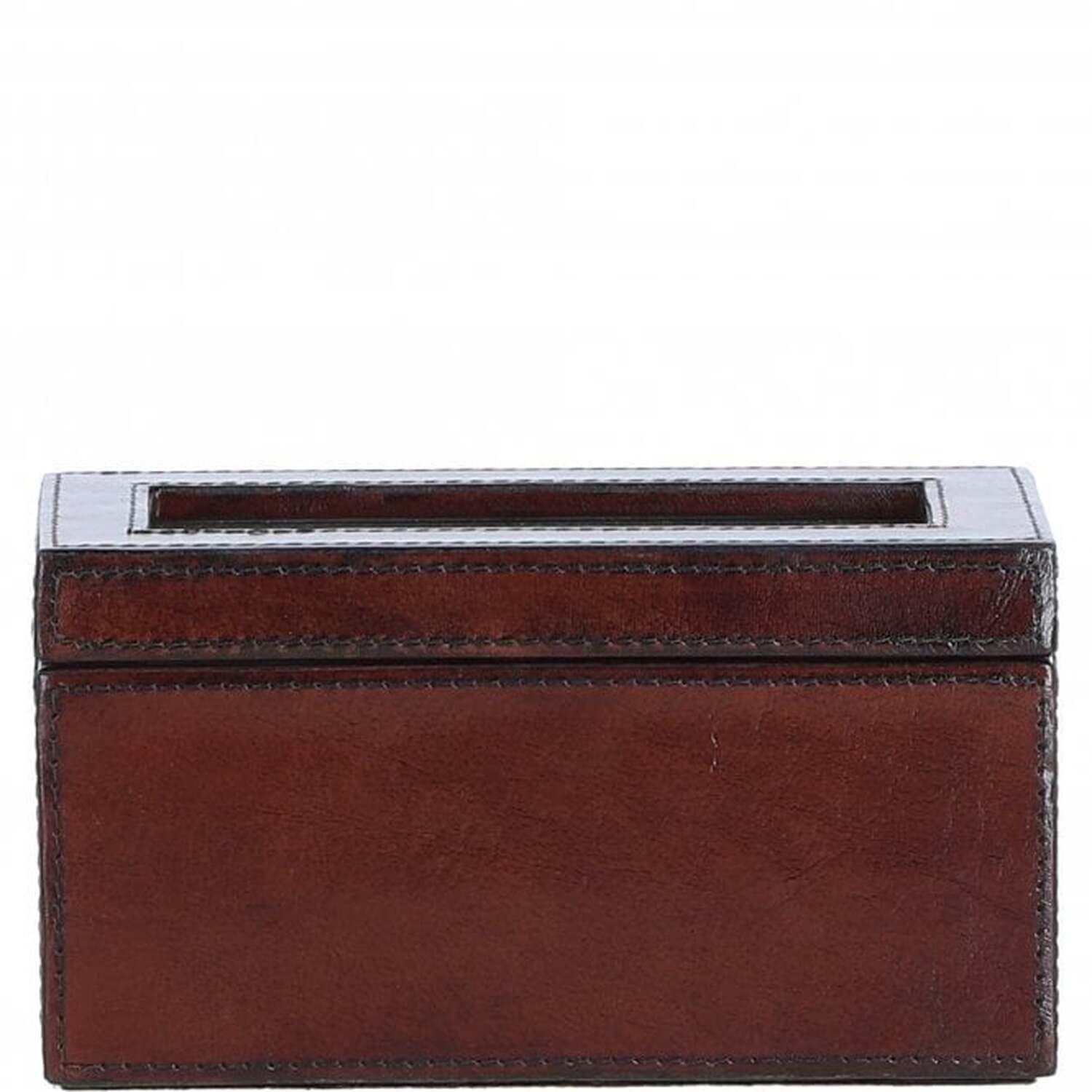 Premium Leather Double Watch Case with See-Through Lid