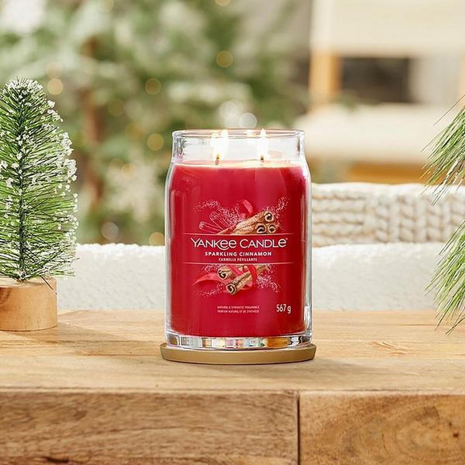 Yankee Candle Signature Sparking Cinnamon Large Red 567g
