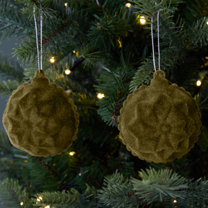 Set of 2 Textured Baubles