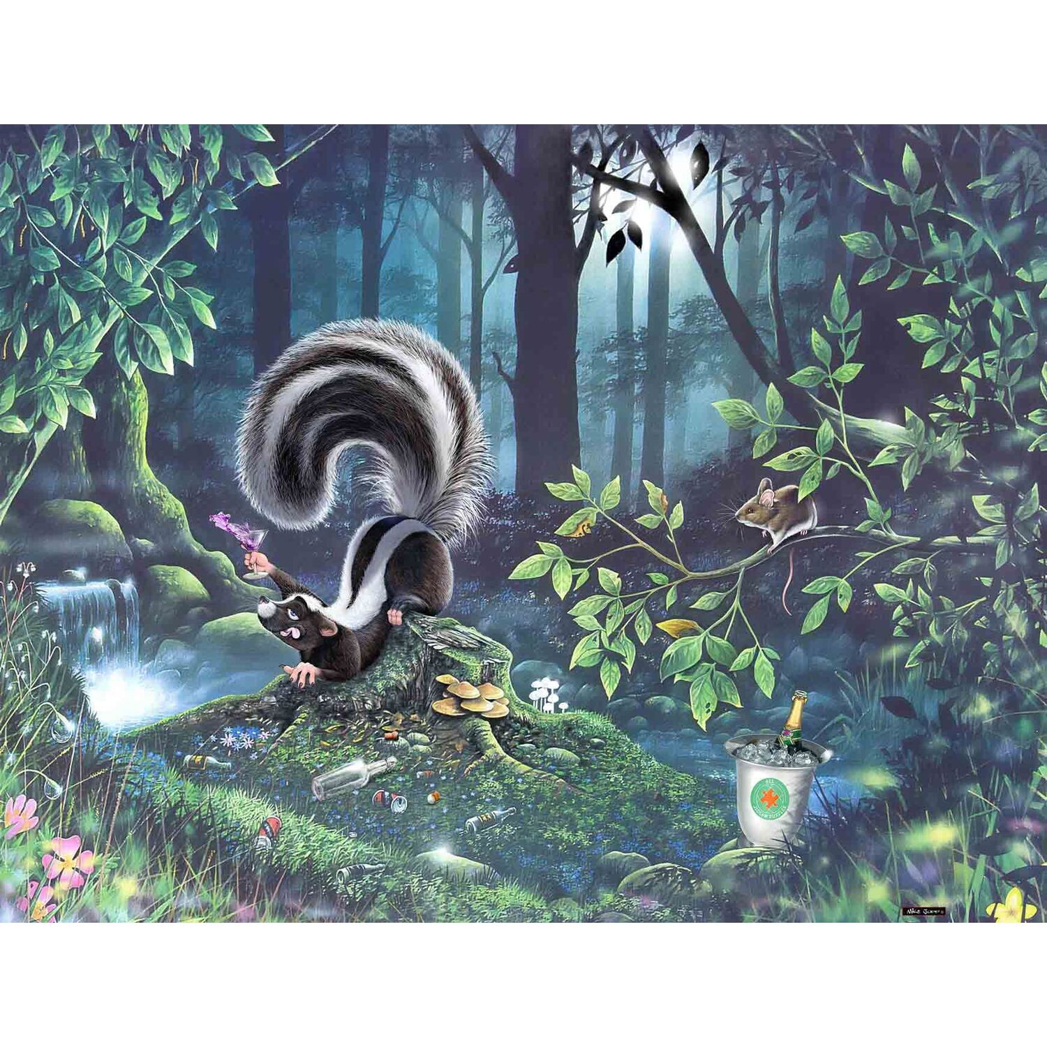 Drunk as a Skunk - Mike Jupp Jigsaw puzzle - 1000 pc. jigsaw puzzle