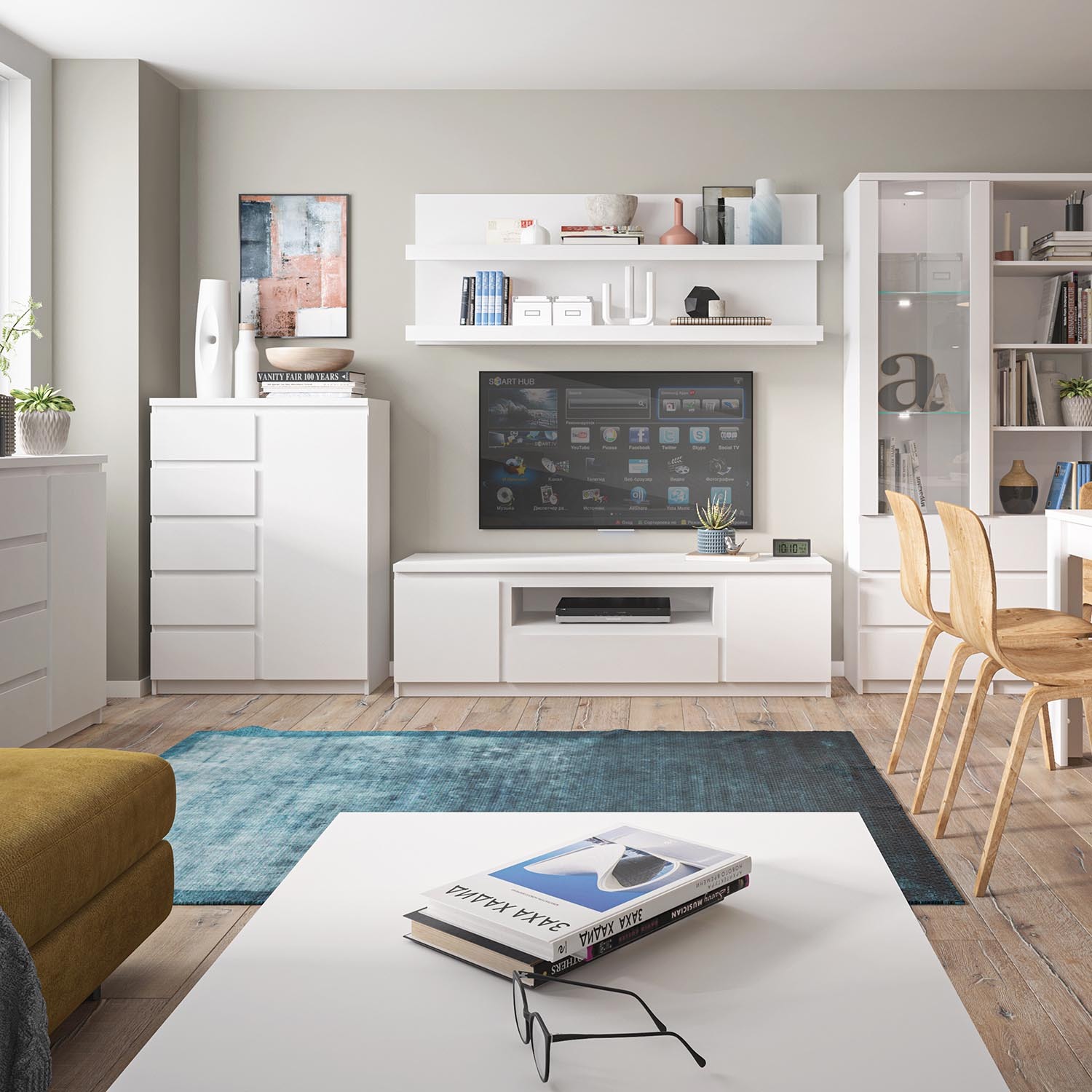 Fribo 1-Door 5-Drawer Cabinet