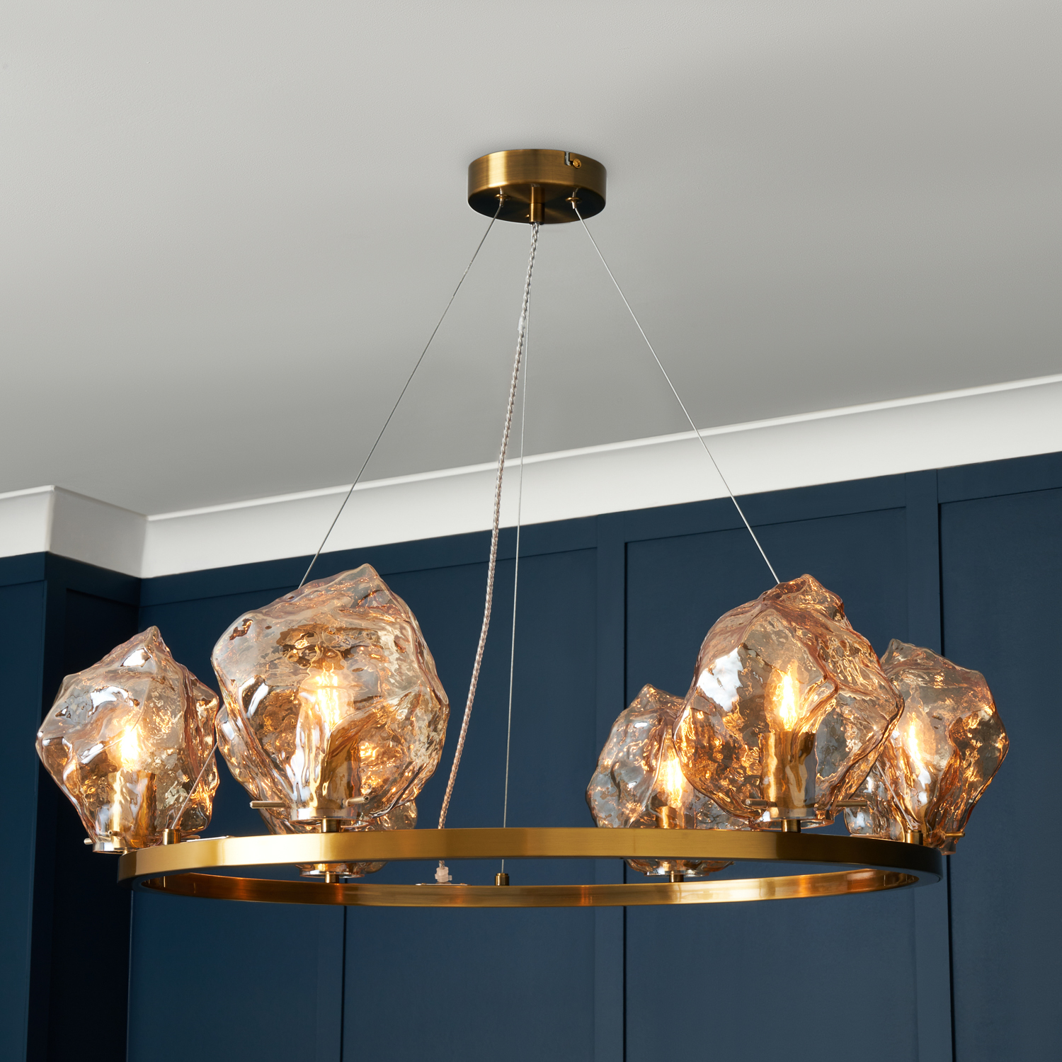 Visconte Portici Ceiling Pendant with Glass Shades