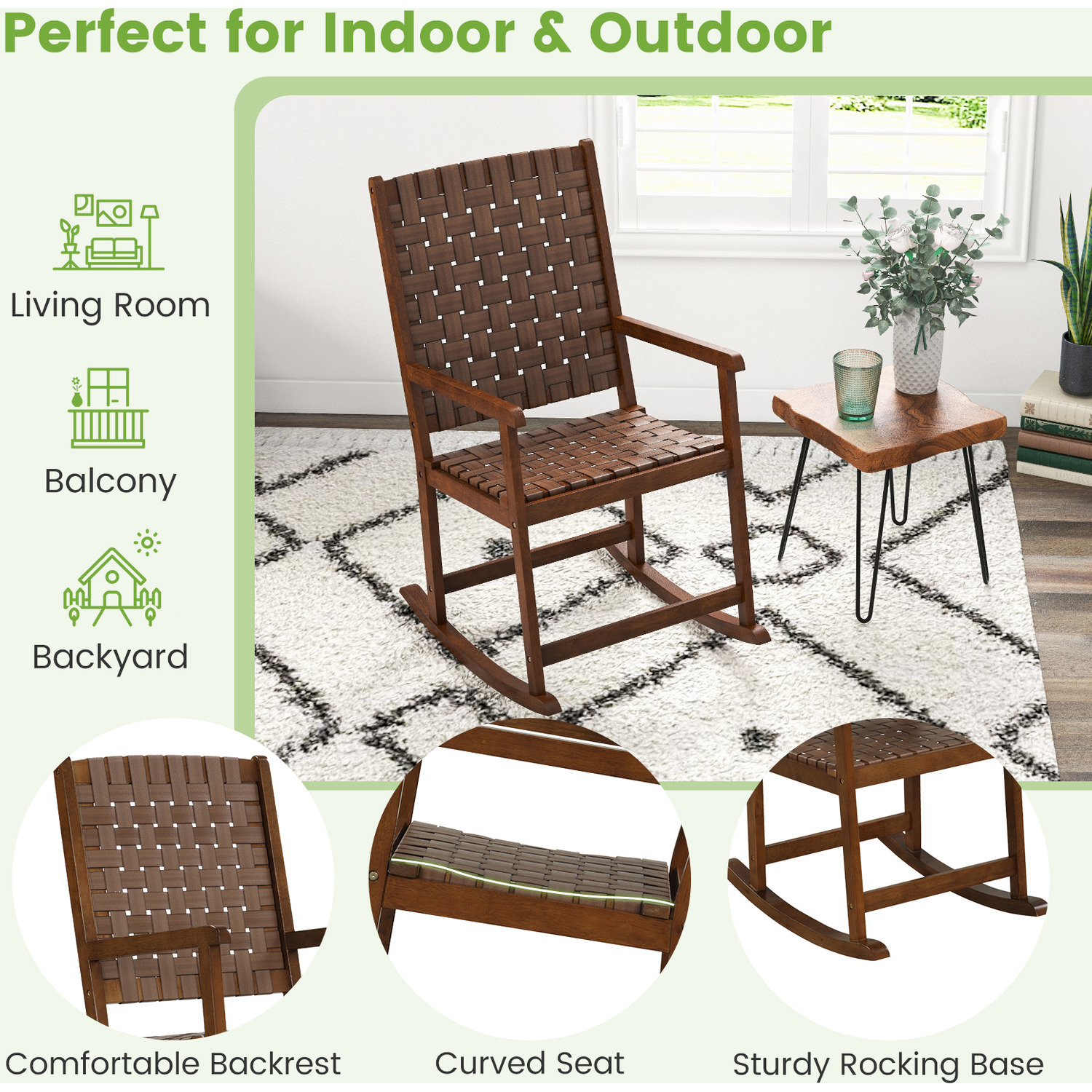 Outdoor Ergonomic Rocking Chair